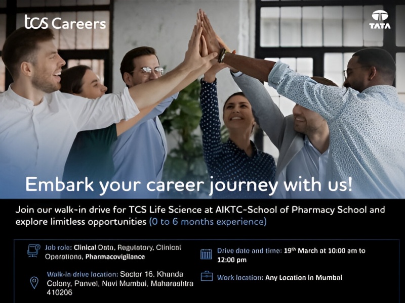 TCS campus pool drive announcement - Kalsekar Technical Campus